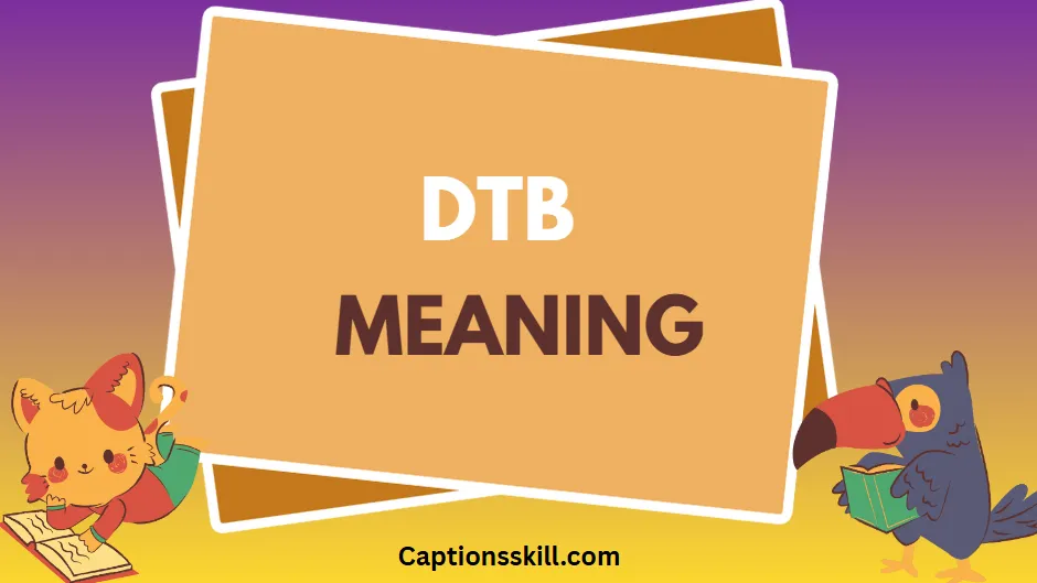 DTB Meaning A Complete Guide To Understanding The Term Captions Skill